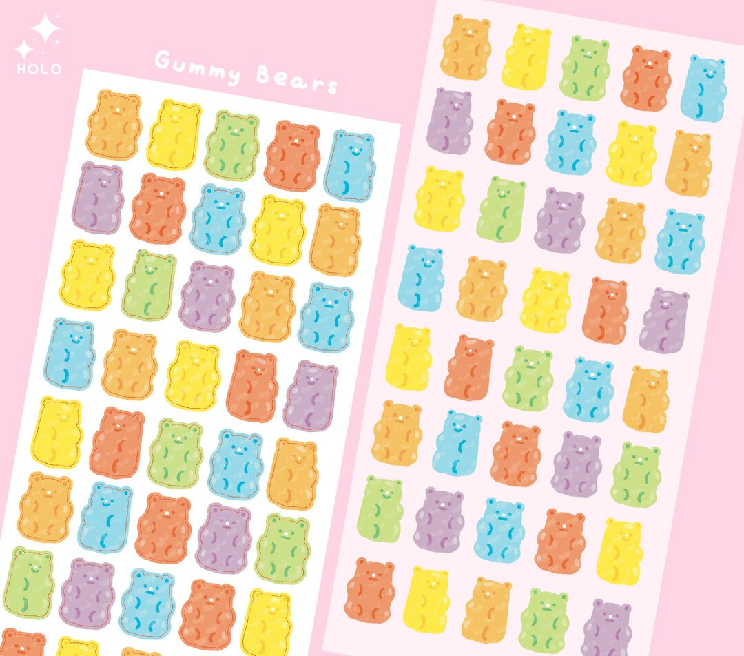 Gummy Bears Sticker Sheet Planner Bullet Journal Sticker Cute Kawaii ...