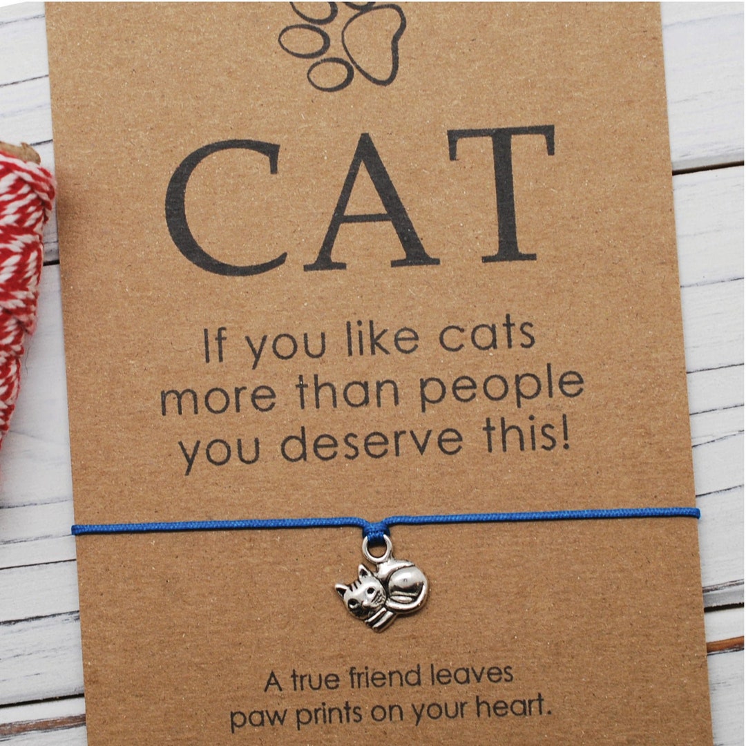 Cat Friendship Bracelet Cat Adoption Wish Bracelet Bulk Cat Bracelet ...