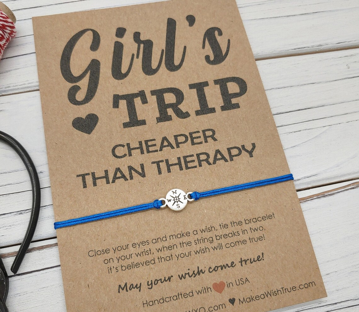 Girls Trip Gift Girls Trip Bracelet Custom Girls Weekend Wish | Etsy