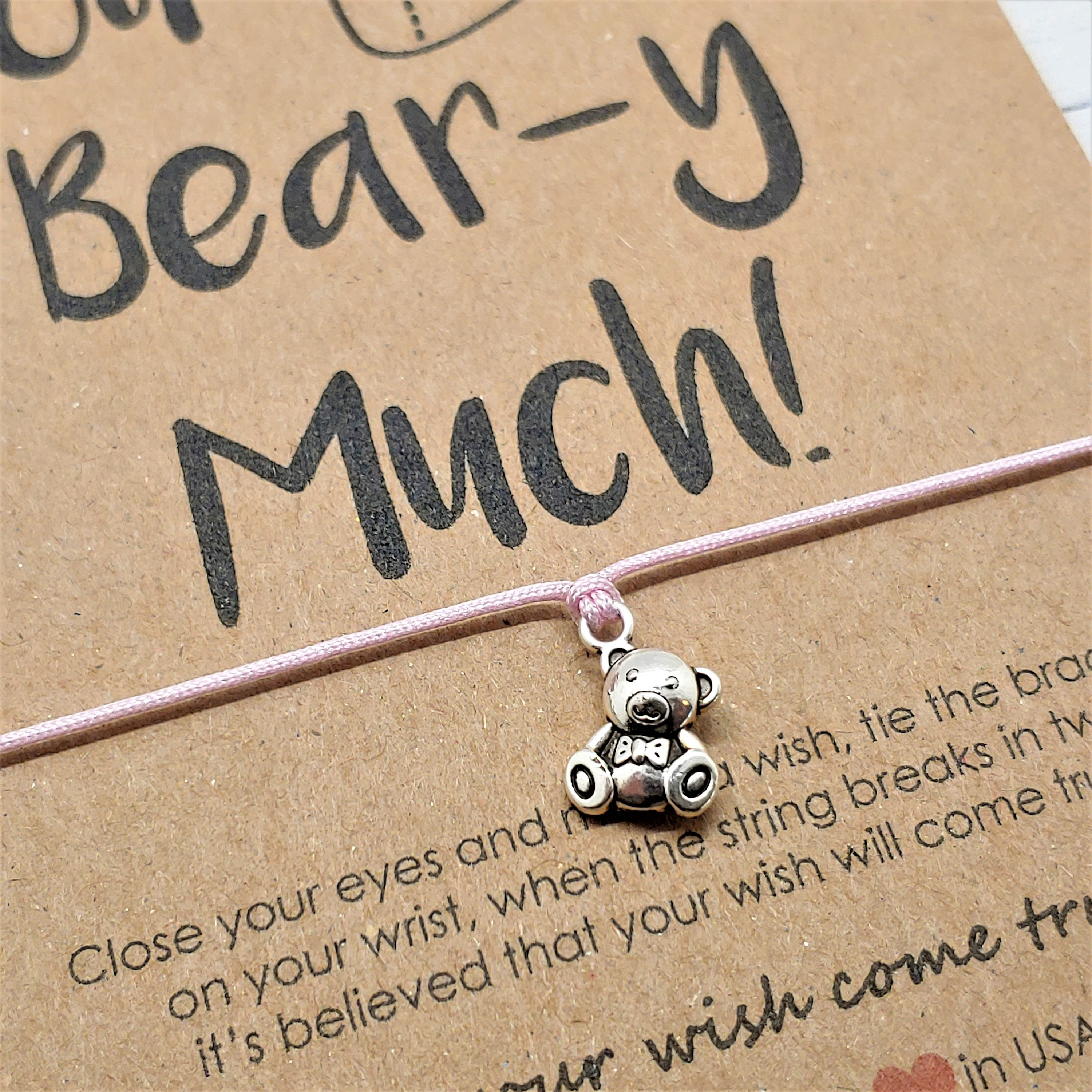 Bear Bracelet Teddy Bear Bracelet Children Wish Bracelet Bulk ...