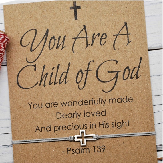 Cross Bracelet Personalized Gift Communion Gift Child of God - Etsy