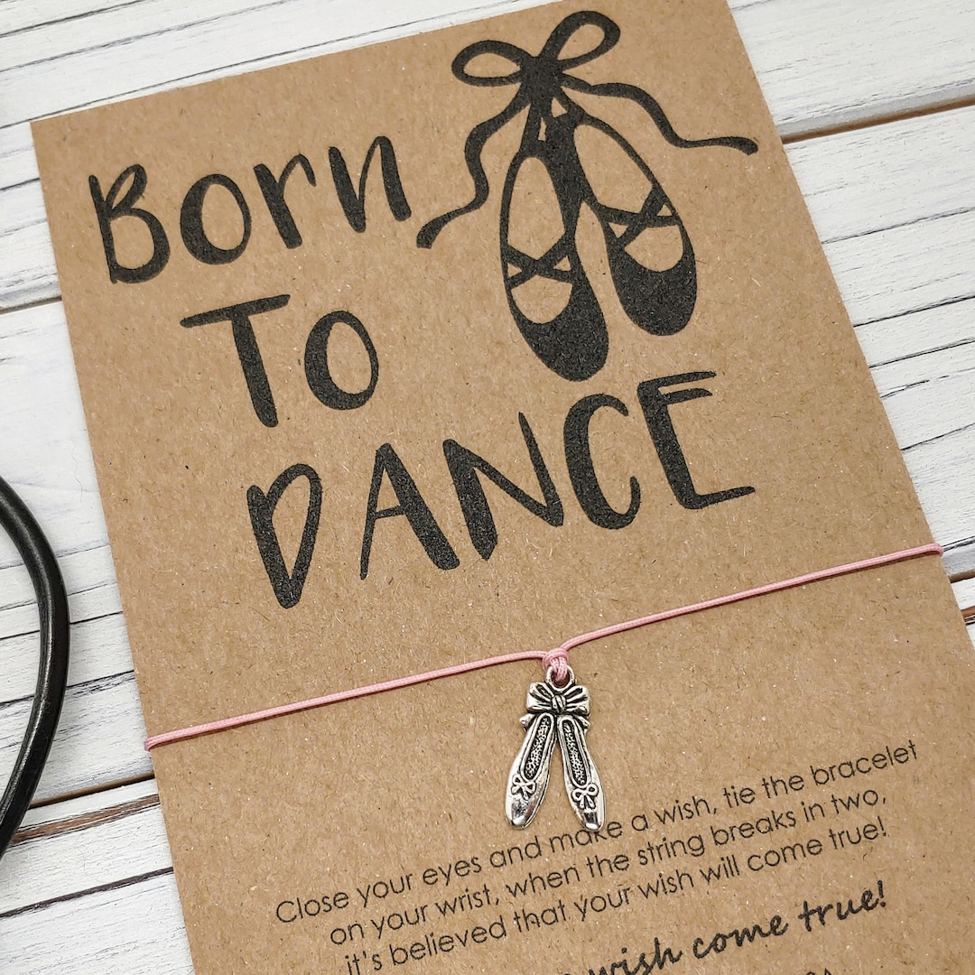 Dance Class Gift Ballet Shoes Bracelet Dancer Gift Wish Bracelet Dance ...