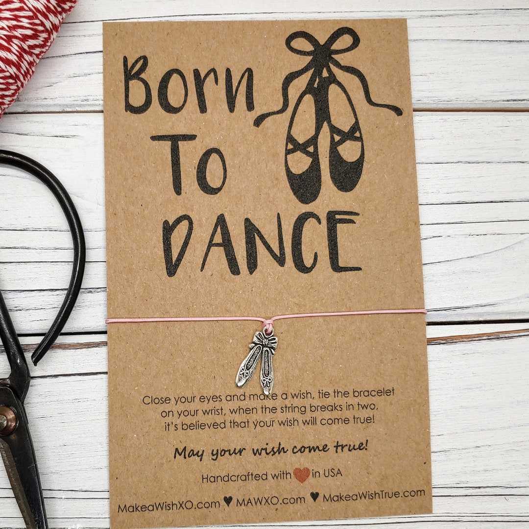 Dance Gift Wish Bracelet Dance Teacher Gifts Ballerina Shoes Bracelet ...