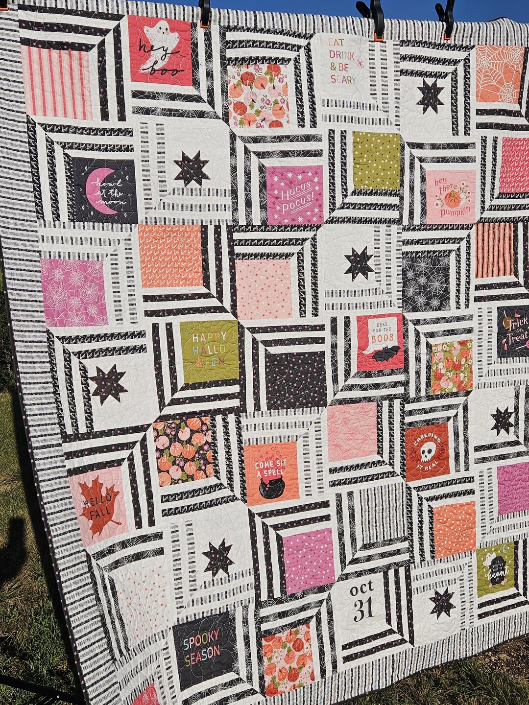 The Web Quilt Kit Featuring Hey Boo by Lella Boutique - Etsy