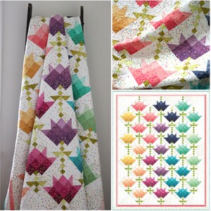 Ombre Flower Bouquet Paper Quilt Pattern by Vanessa Christenson - Etsy