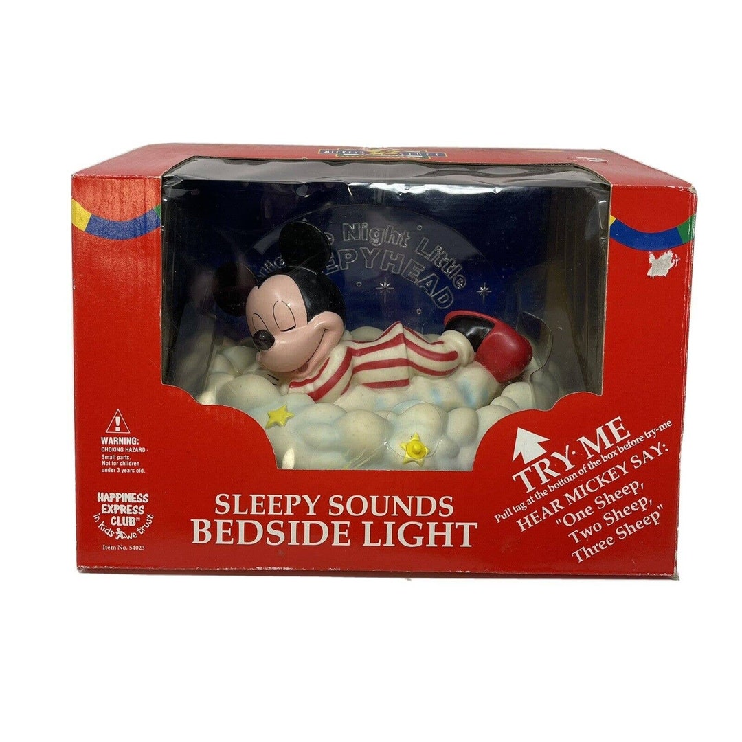 Mickey Mouse Talking Nightlight Sleepy Sounds Vintage 1995 Bedside ...