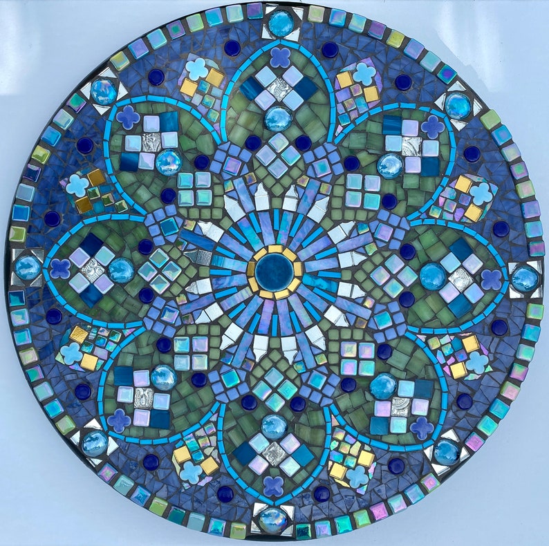 Mandala 1, Mandala Mosaic, Mixed Media Mandala Mosaic, Glass Mosaic - Etsy