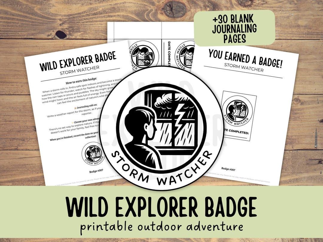 Wild Explorer Badge - Storm Watcher - Weather Unit Study - Homeschool ...