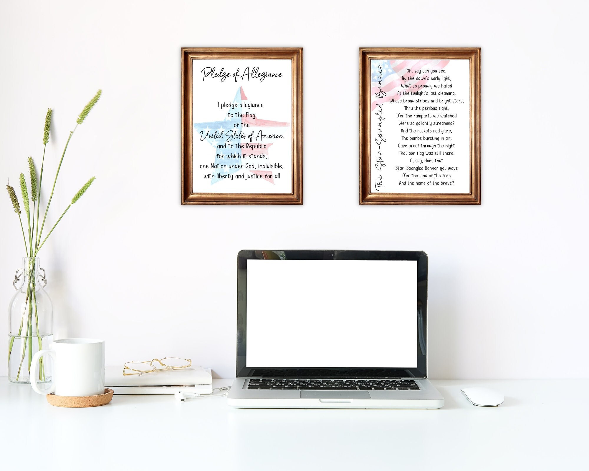 Printable National Anthem & Pledge of Allegiance - Etsy