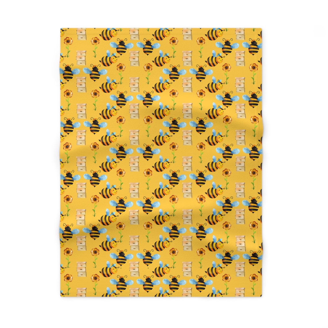 Busy Bees Soft Fleece Baby Blanket - Etsy