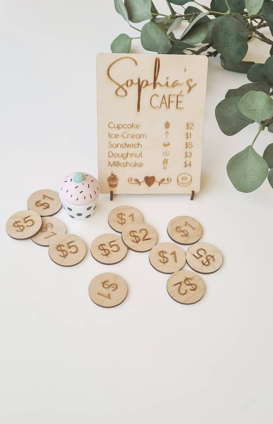 Café Menu Wooden Sign for Pretend Play Wooden Menu Sign - Etsy Australia