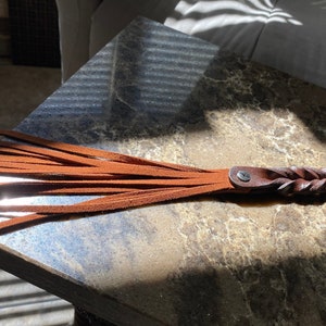 Leather Twisted Ribbons Keychain With Suede Fringe. - Etsy