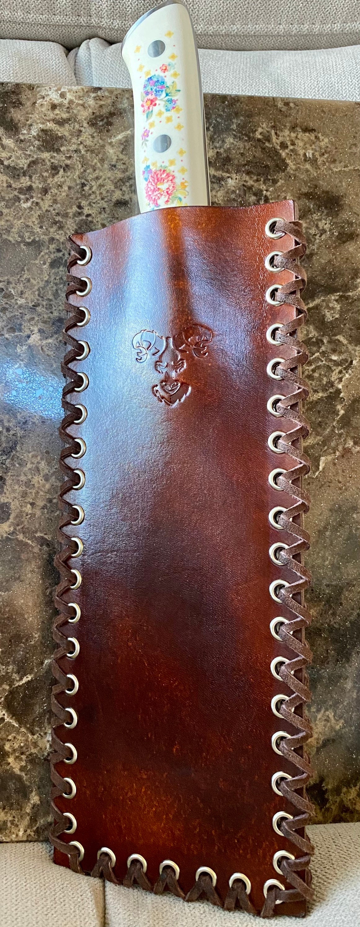 Large Chef Knife Sheath Hand Made With Full Grain Veg Tanned | Etsy
