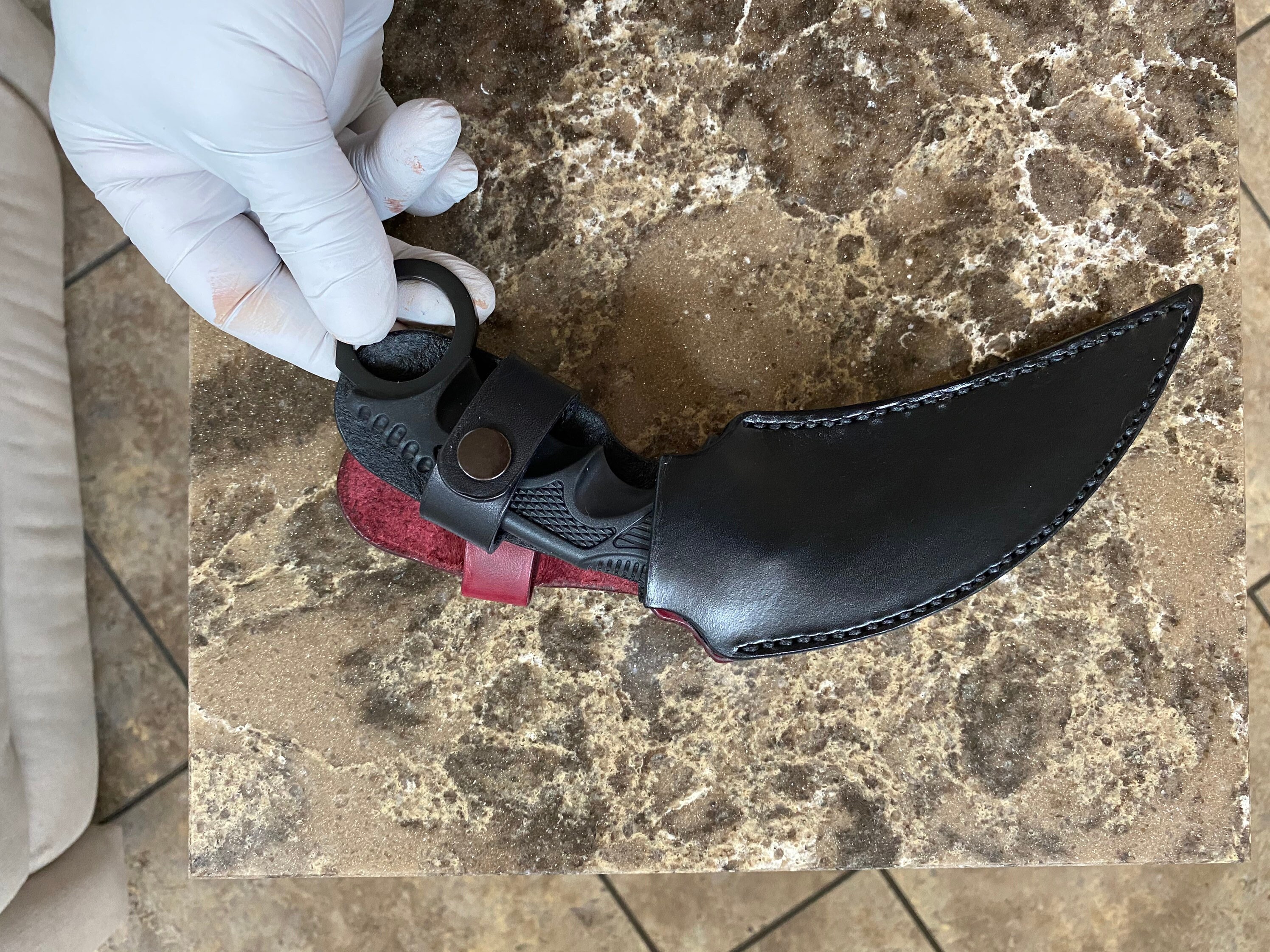 Tactical Knife Sheath Built for Karambit Knife Using Full Grain Leather ...
