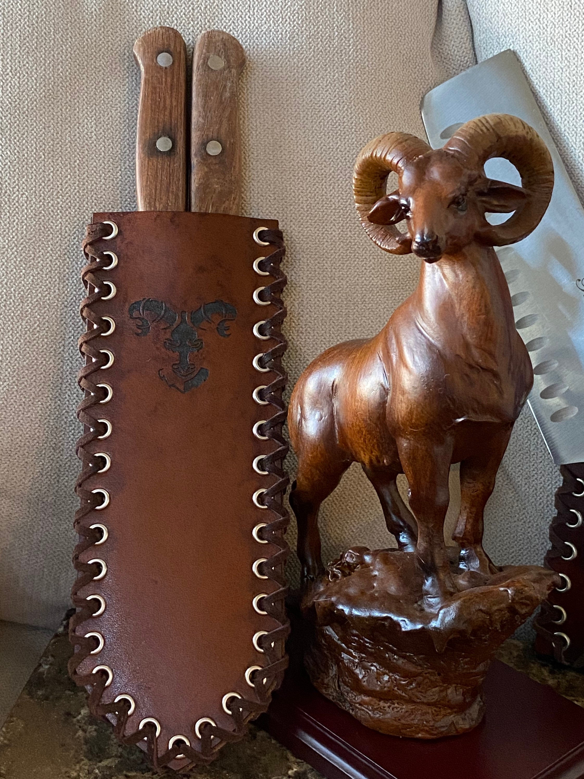 Large Chef Knife Sheath Hand Made With Full Grain Veg Tanned | Etsy