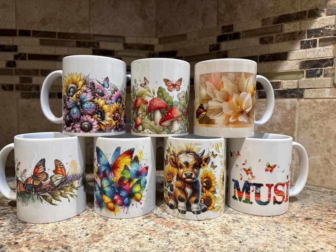 Butterfly Design Coffee Cups - Etsy