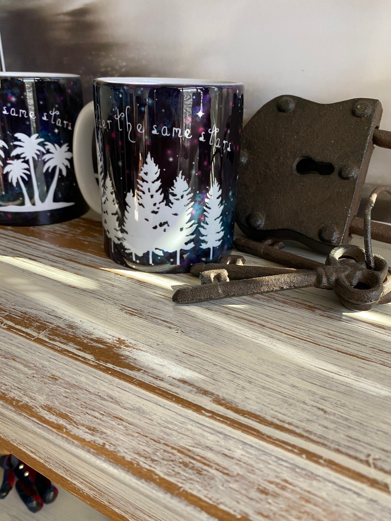 Set of Coffee Cups With Tree Design - Etsy