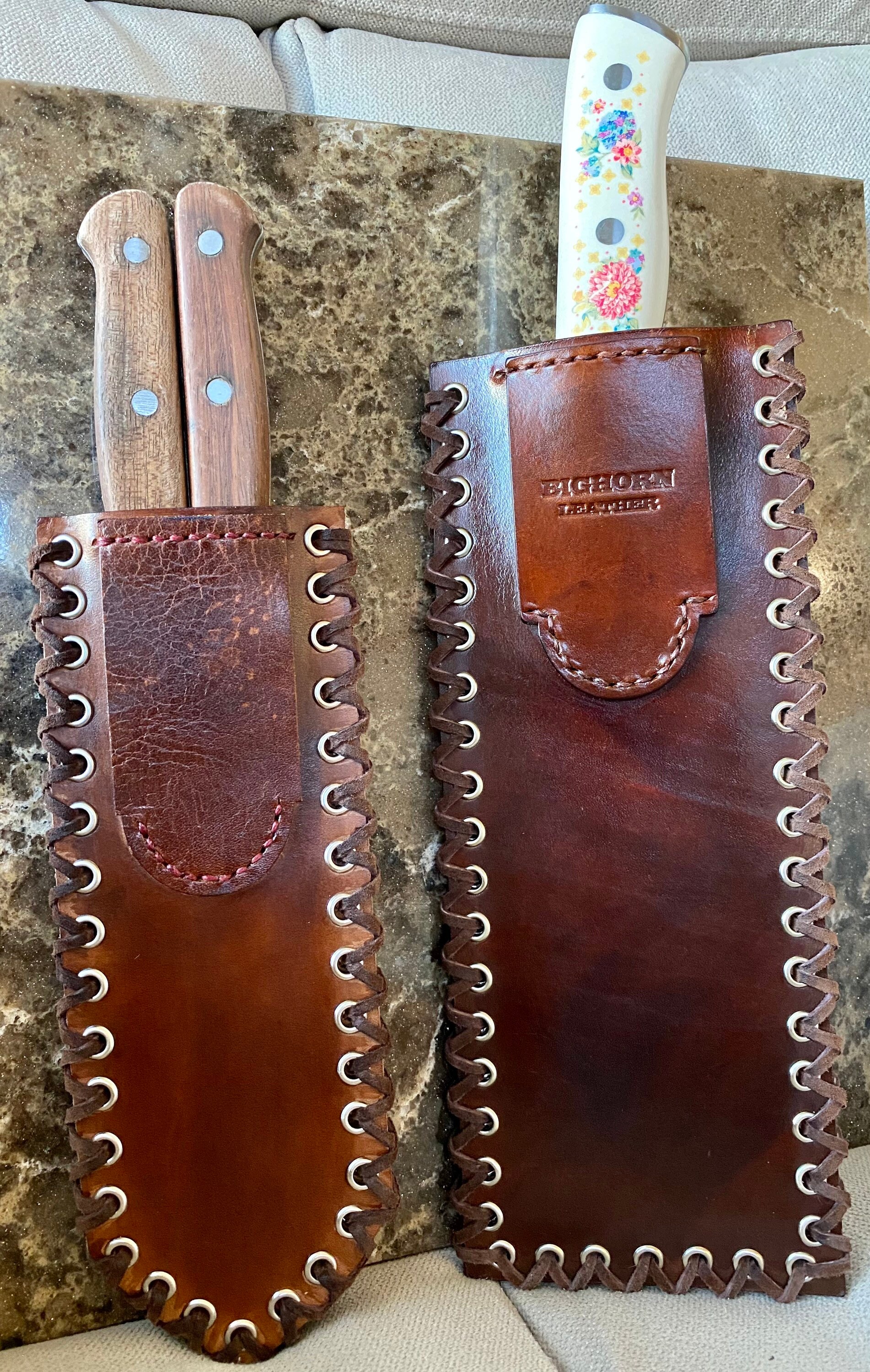 Large Chef Knife Sheath Hand Made With Full Grain Veg Tanned | Etsy