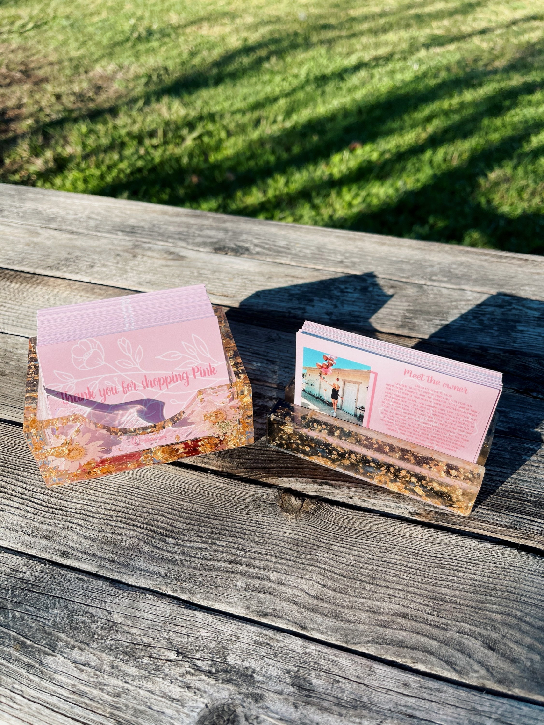 Custom Epoxy Business Card Display - Etsy Australia