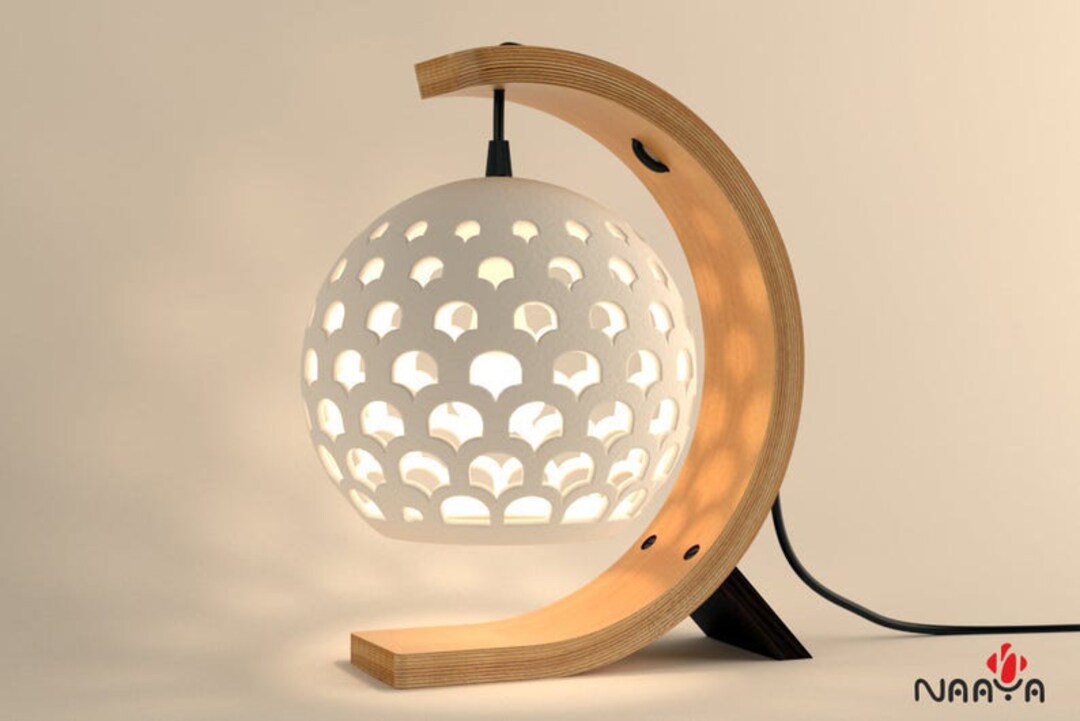 Moon Tablelamp, Desk Lamp, Table Light, Naaya CURVY MOON SCALA Bedside ...