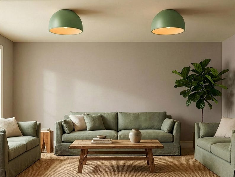 Ceiling Light, Ceramic Flush Mount Ceiling Light, Low Profile Lighting ...