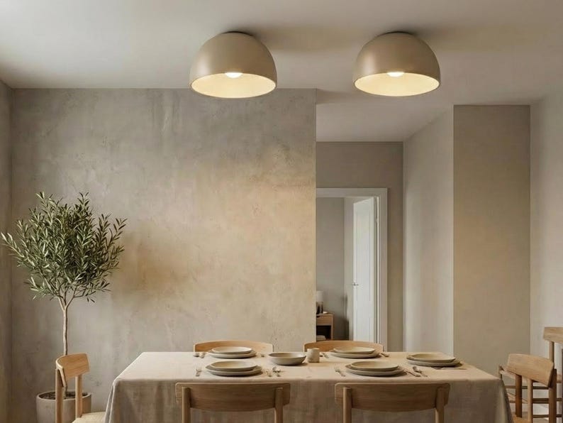 Ceiling Light, Ceramic Flush Mount Ceiling Light, Low Profile Lighting ...