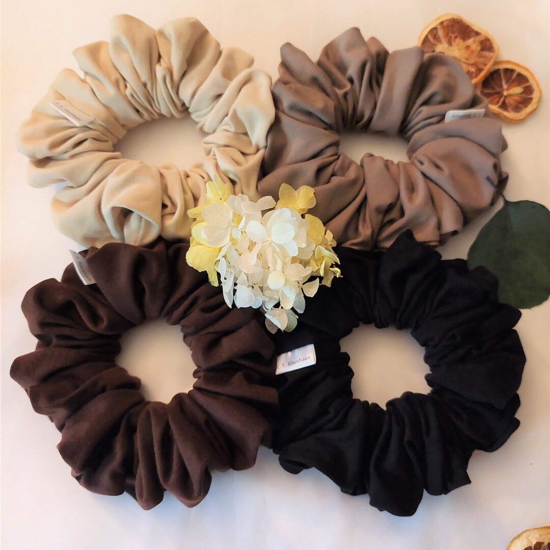 The Neutrals Soft Jersey Scrunchie, Soft Scrunchie, Brown Neutrals ...