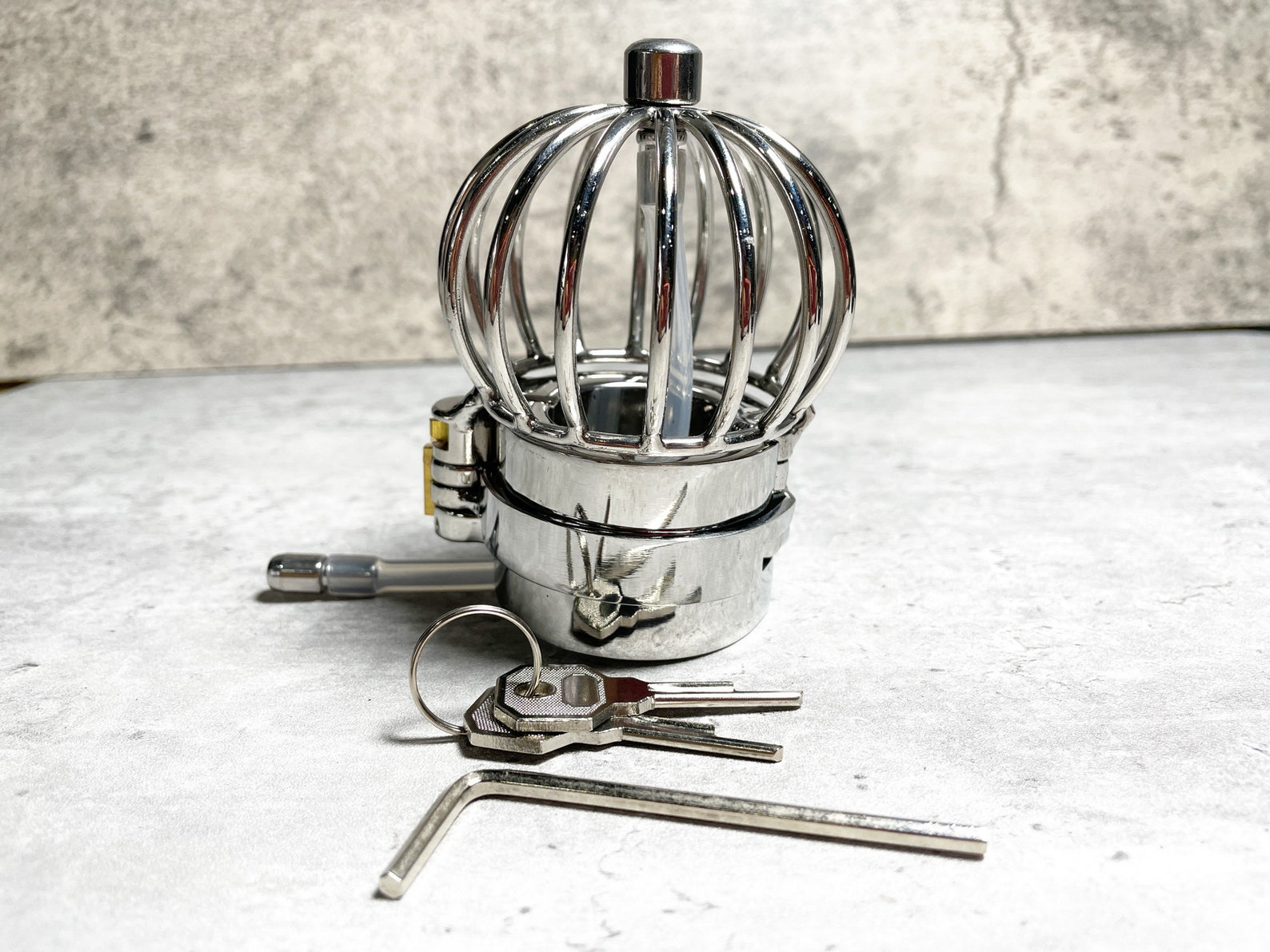 New Scrotum Testicle Chastity Lock Cage Steel Ball Stretcher Etsy Singapore