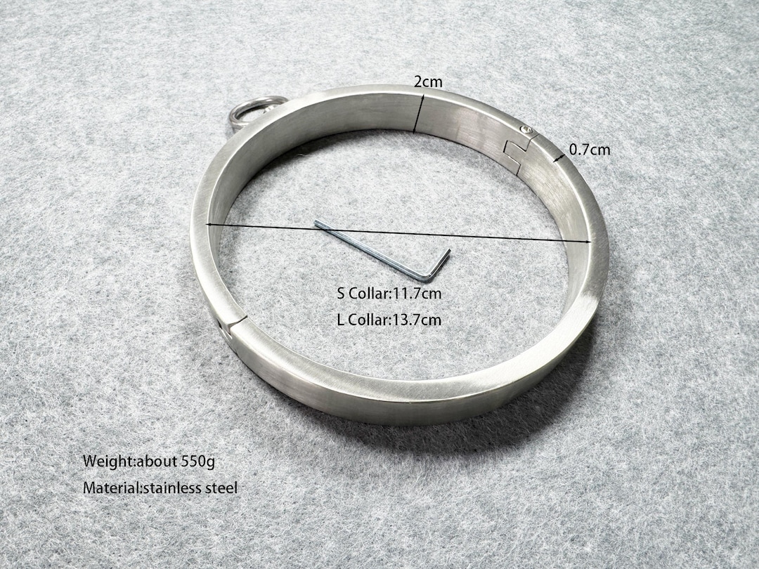 Handmade Stainless Steel Locking Neck Collar Ring-2 Size-weight 550g ...