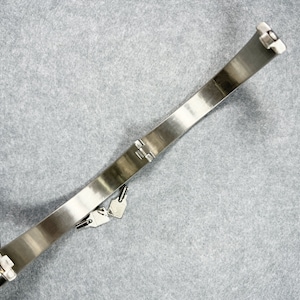 Handmade Stainless Steel Locking Neck Collar Ring Hinged Day Owned Lock ...