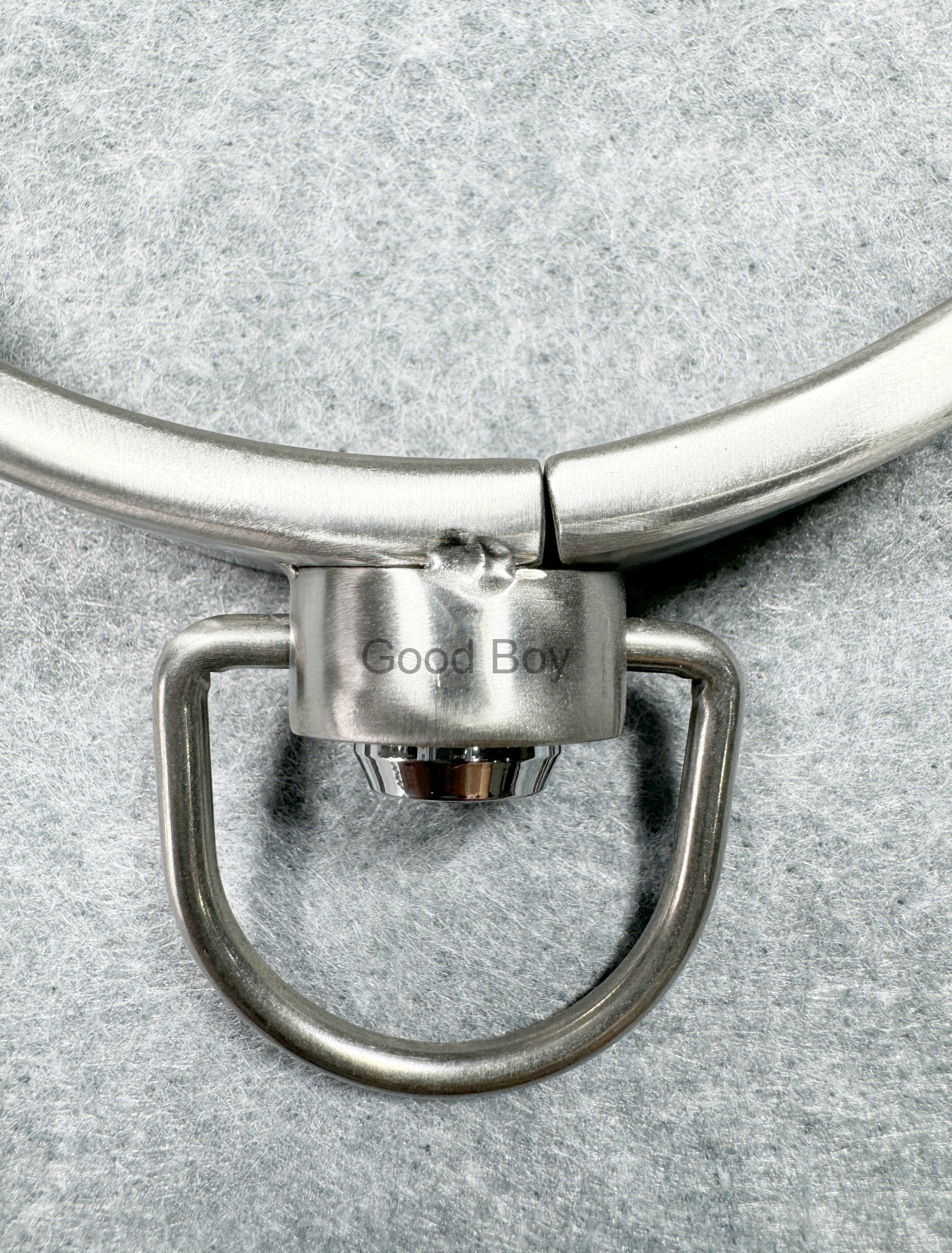 Handmade Stainless Steel Locking Neck Collar Ring Hinged Day Owned Lock ...