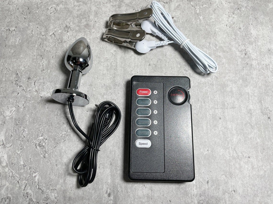 Electric Shock E Stim Kit Nipple Clamps Electrosex Toy Gear Etsy Ireland