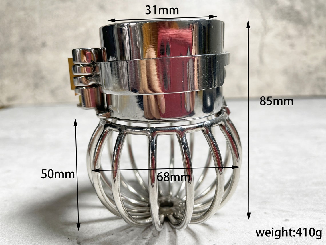 New Scrotum Testicle Chastity Lock Cage Steel Ball Stretcher Etsy Singapore