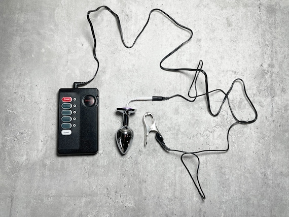 Electric Shock E Stim Kit Nipple Clamps Anal Plug Electrosex | Etsy