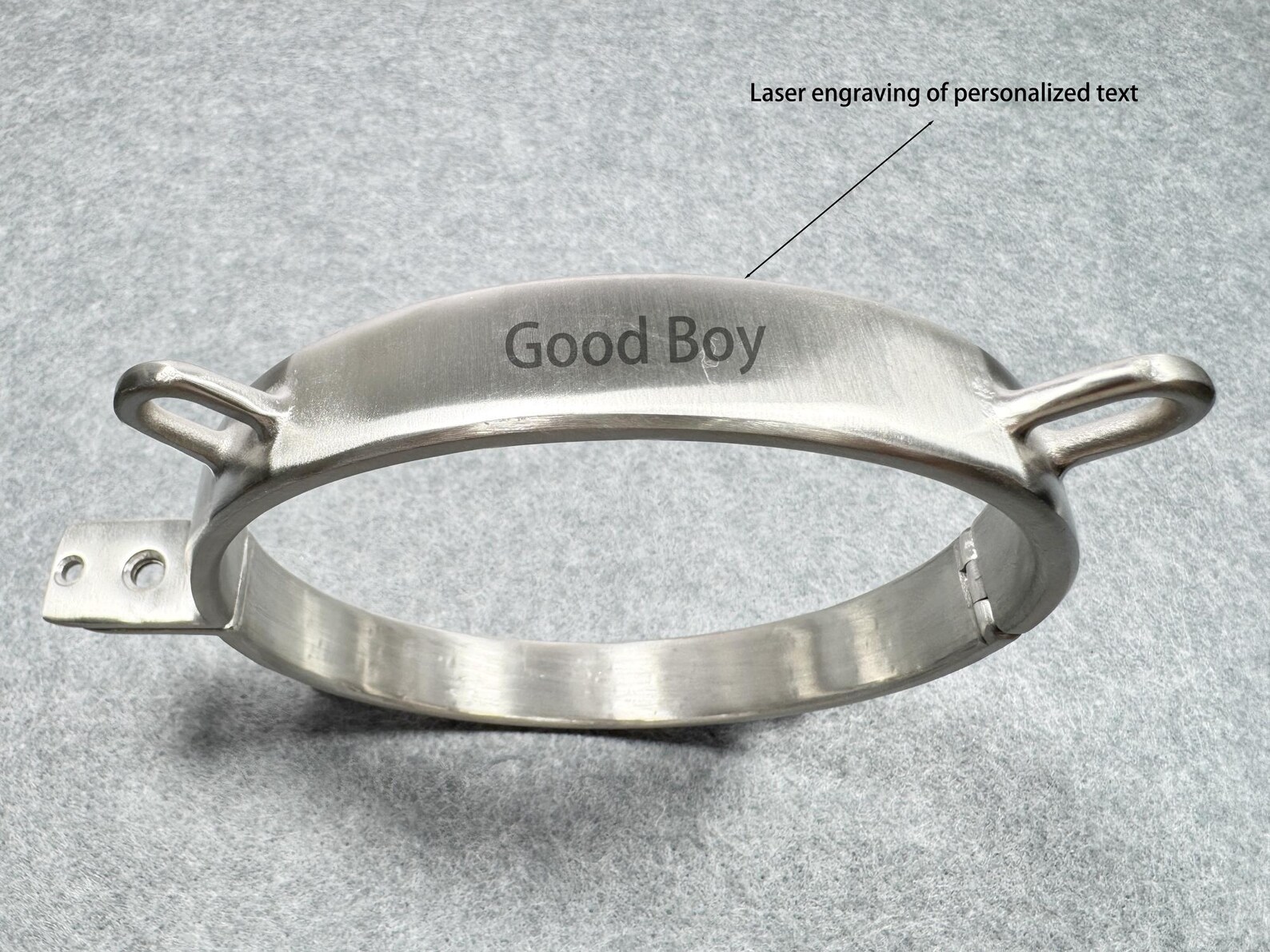 Handmade Stainless Steel Locking Neck Collar: Hinged, Four-eared, Day ...