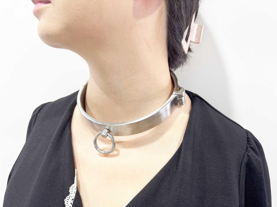 Solid Stainless Steel Collar With Push-in Lock With Chain Accessories ...