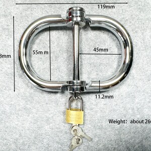 3 Sizes Alloy Leg Cuffs Handcuffs, Restraints Cuffs Ankle Restraints ...