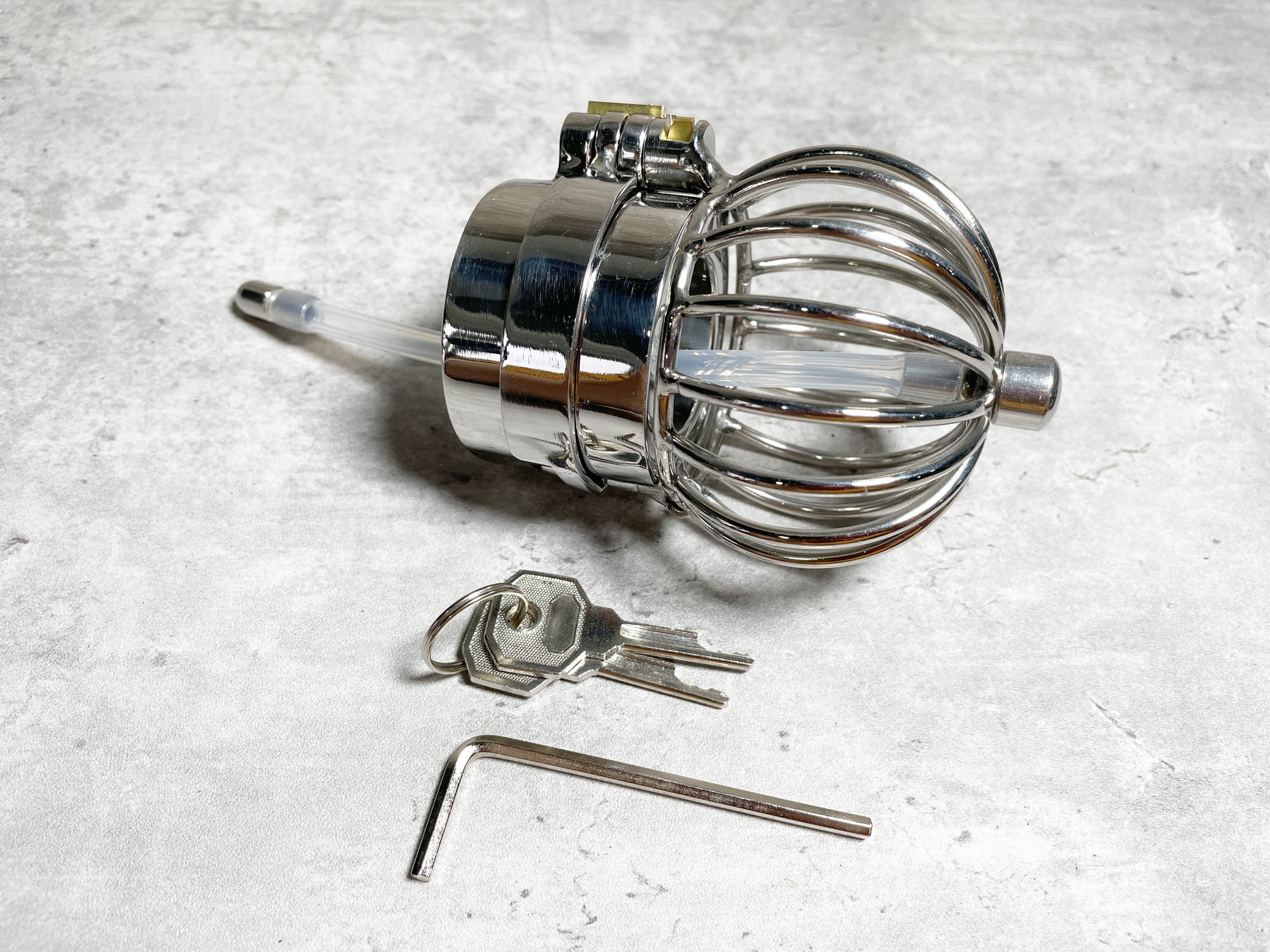 New Scrotum Testicle Chastity Lock Cage Steel Ball Stretcher Etsy Singapore