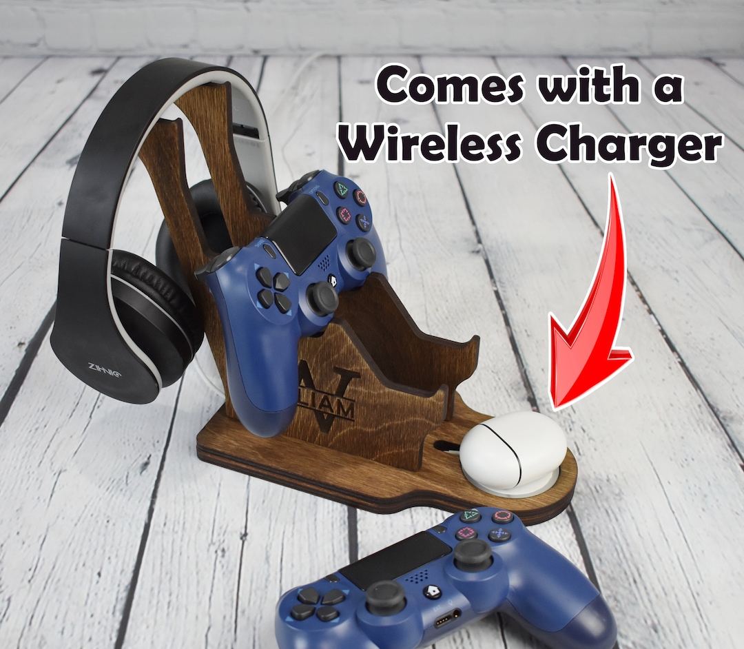 Wireless Headphone and Controller Stand, Controller and Headset Stand ...