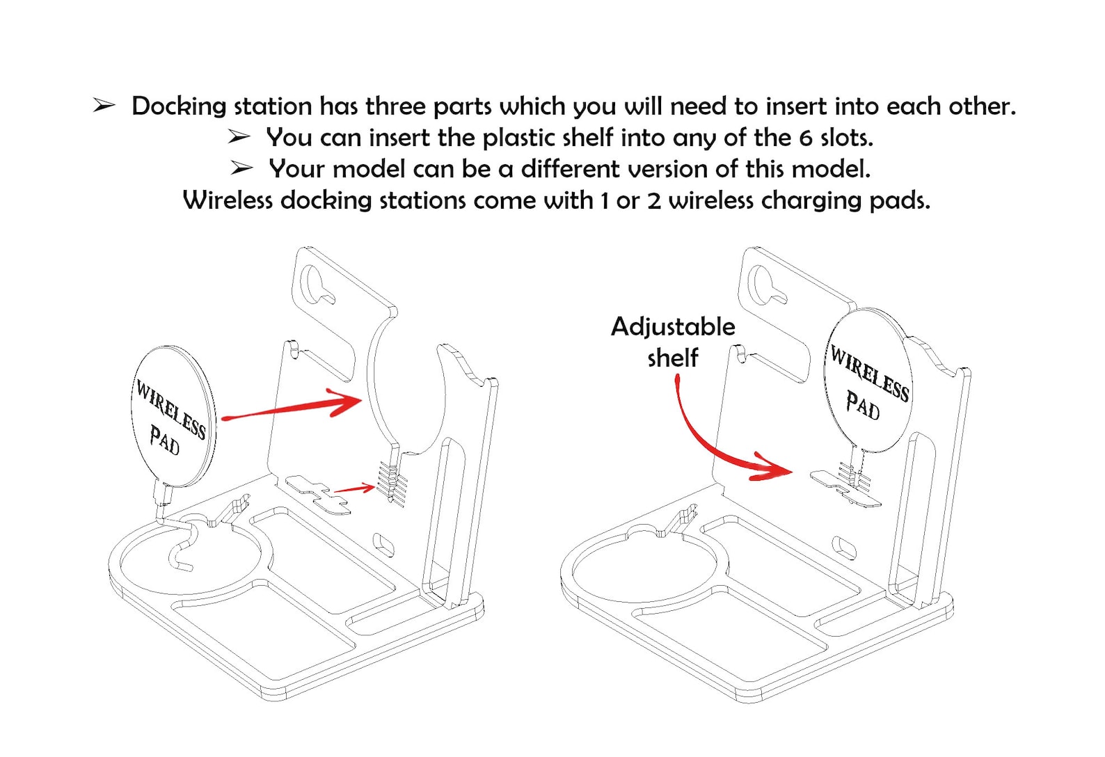 Wireless Docking Station, for iPhone and Android, for Airpods and ...