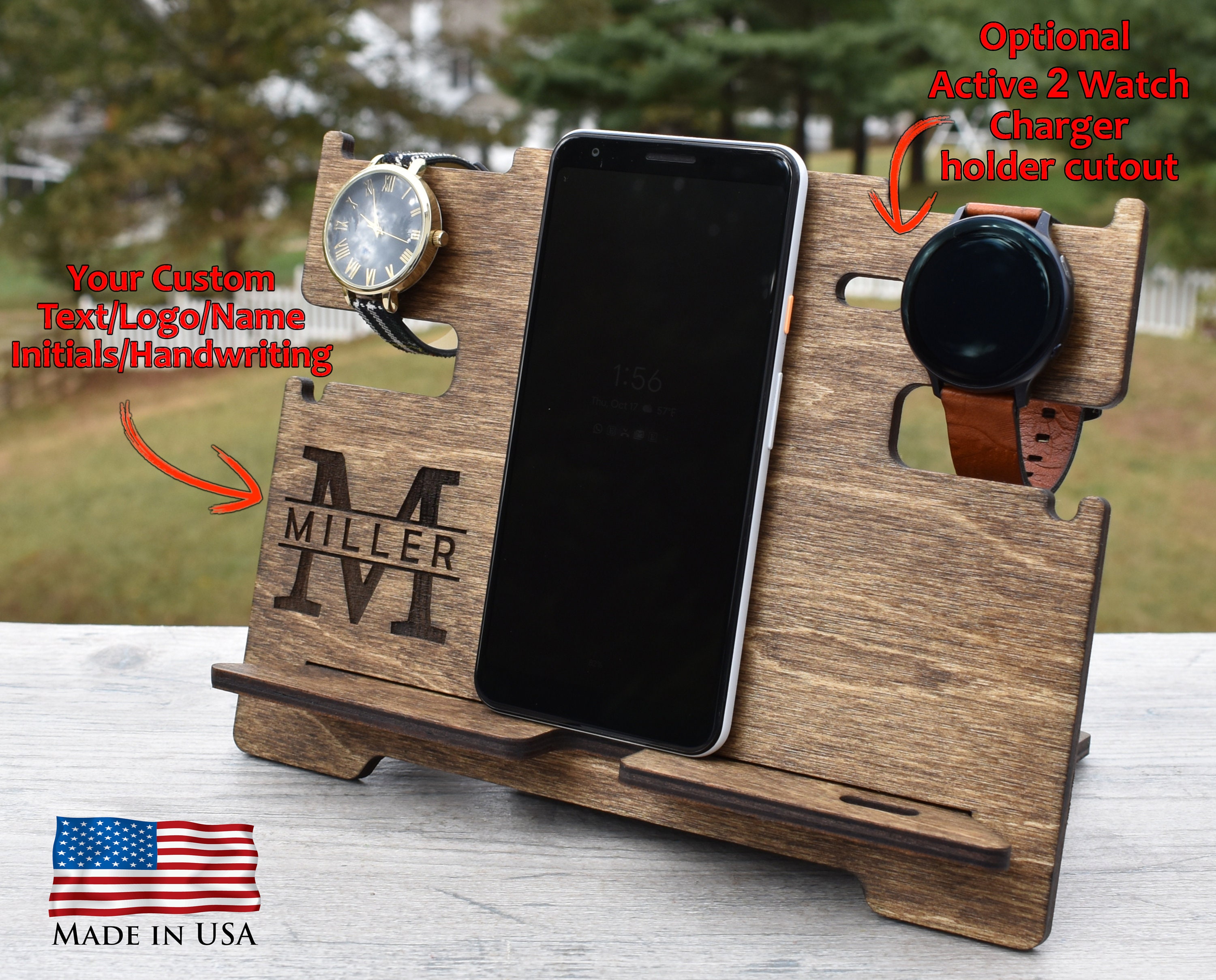 Wooden Docking Station, Unique Holiday Gift, Christmas, New Year ...