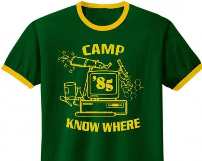 Camp Nowhere Ringer T-shirt * Stranger Things Camp Know Where Dustin ...