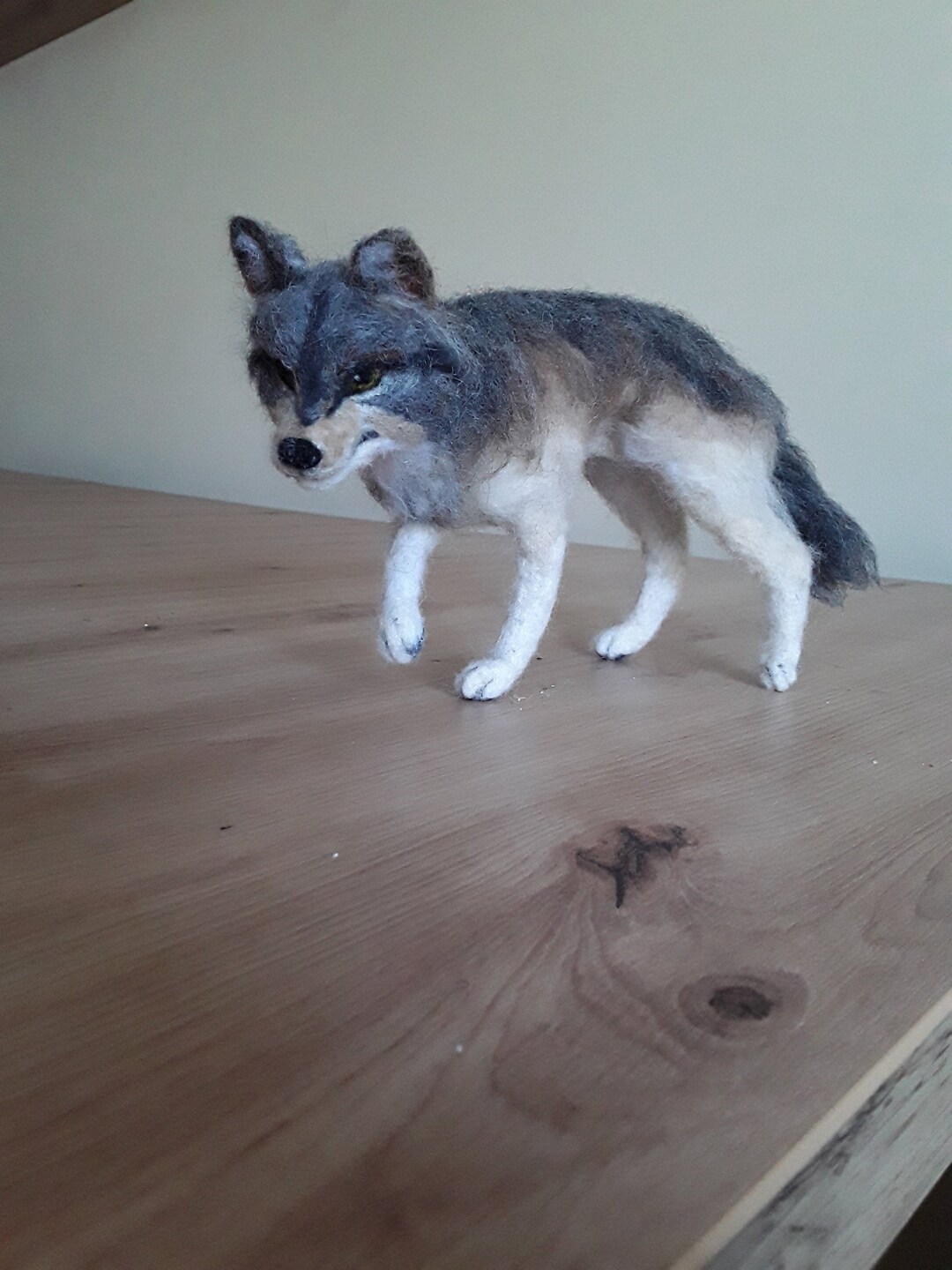 Wolf. Figure of Combed Wool, Felt, Wolf. - Etsy
