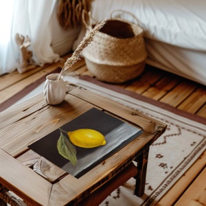 Moody Lemon Art Print Lemon Artwork Lemon Art Print Fruit Lemon Art ...