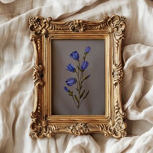 Original Oil Painting Blue Bells Art Bluebells Painting Floral Artwork ...