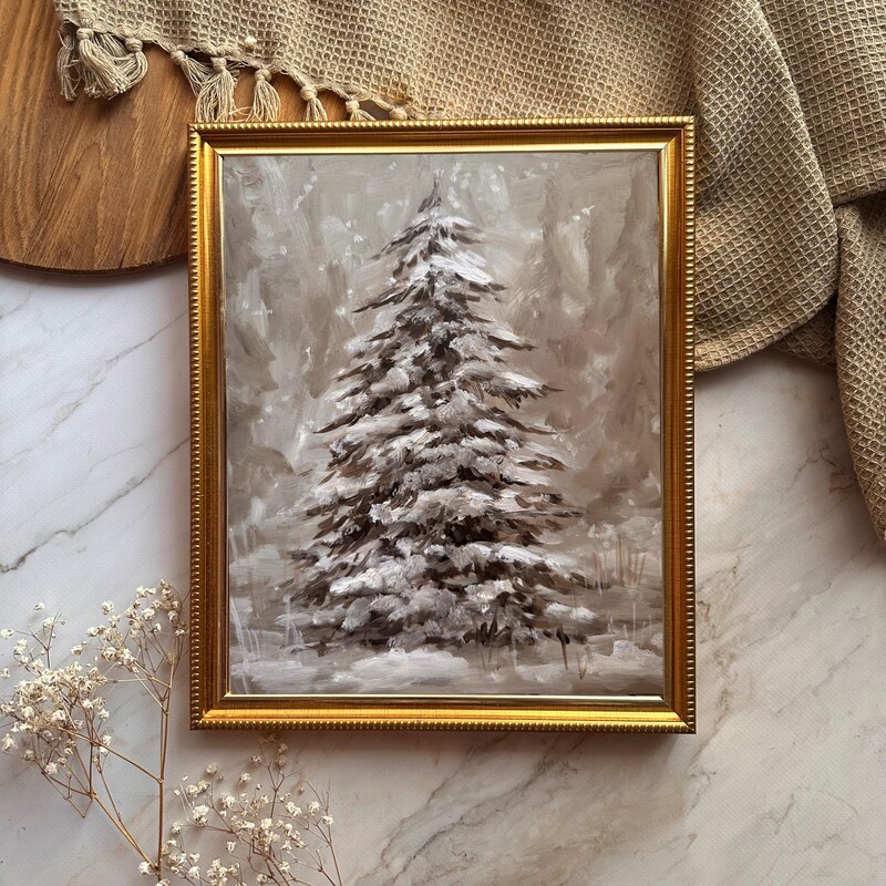Winter Tree Painting - Etsy