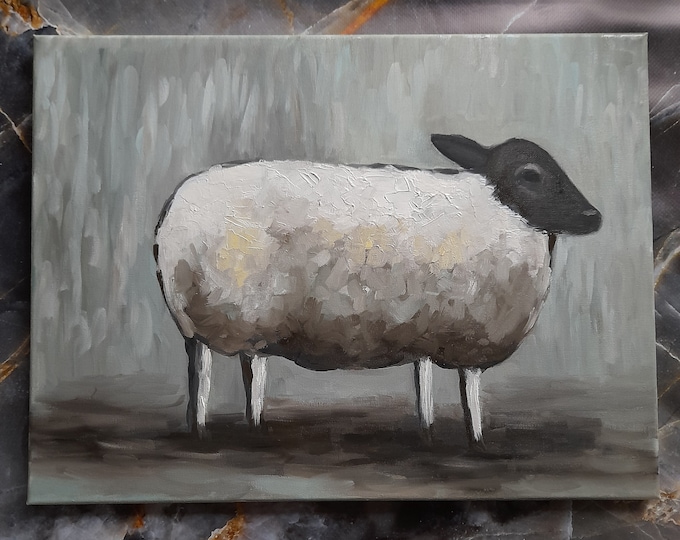 Sheep Oil Painting. for Sarah. - Etsy