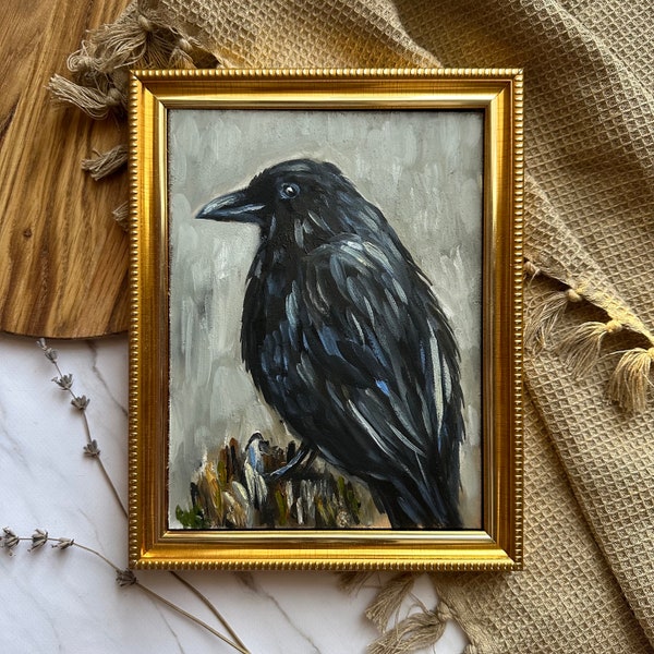 Crow Painting - Etsy