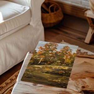 Falll Autumn Landscape Print From Original Oil Painting Forest Oak Tree ...