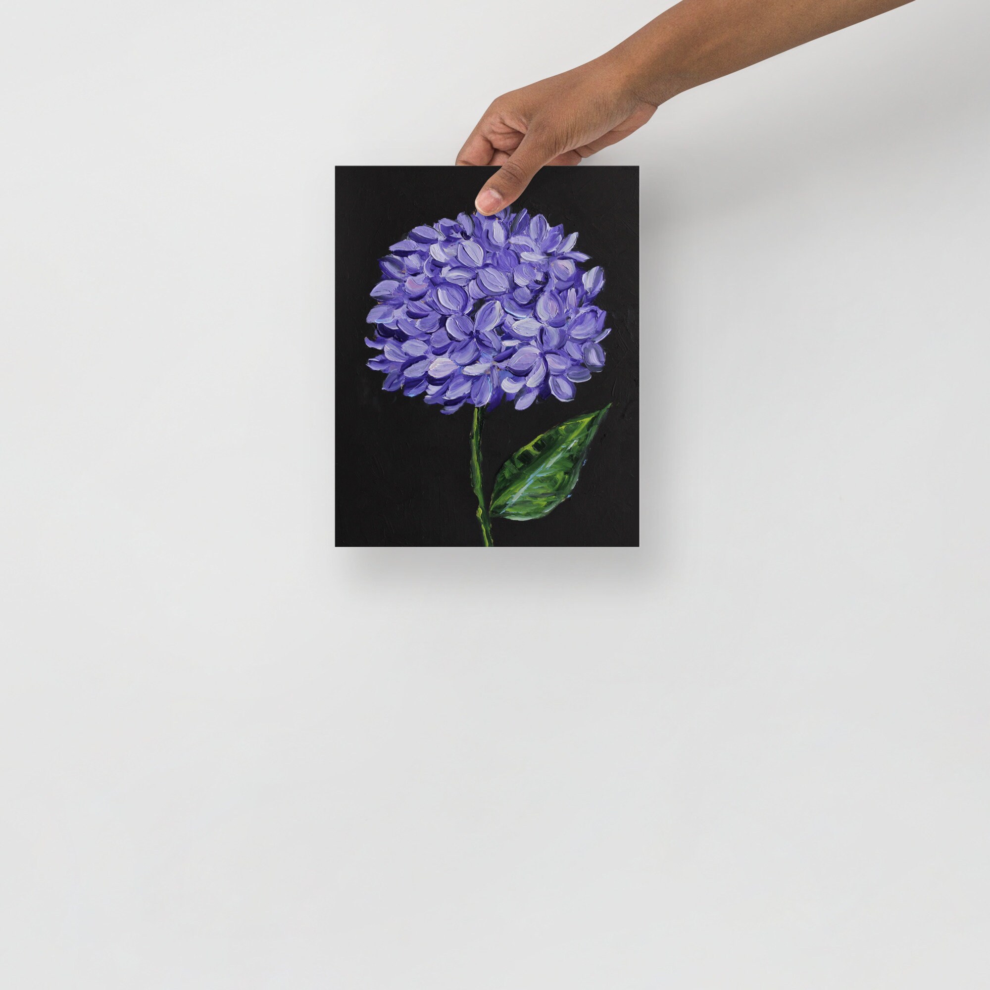 Blue Hydrangea Original Oil Painting Wall Art Prints Hydrangea Artwork ...